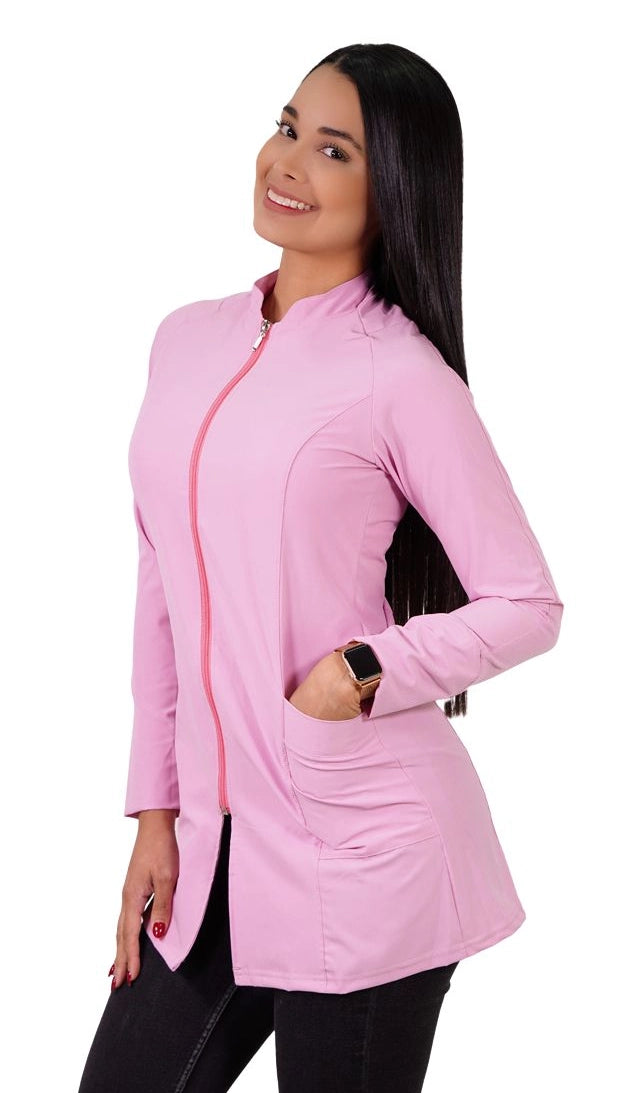 Bata Clinica Mujer Antifluidos Rosado