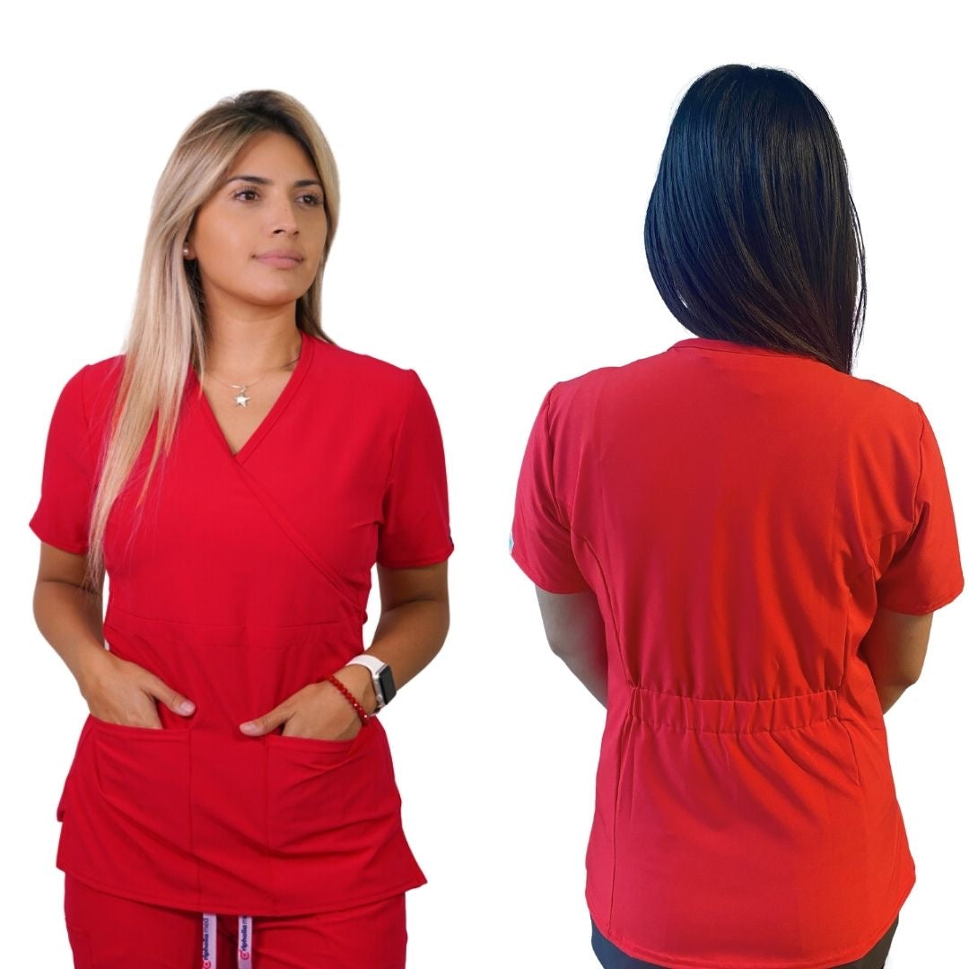 CONJUNTO ANTIFLUIDOS ROJO (PANTALON RECTO) | Medical Store SpA