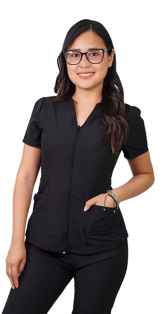 Polera Mujer Ripholia Antifluidos Azalea Negro