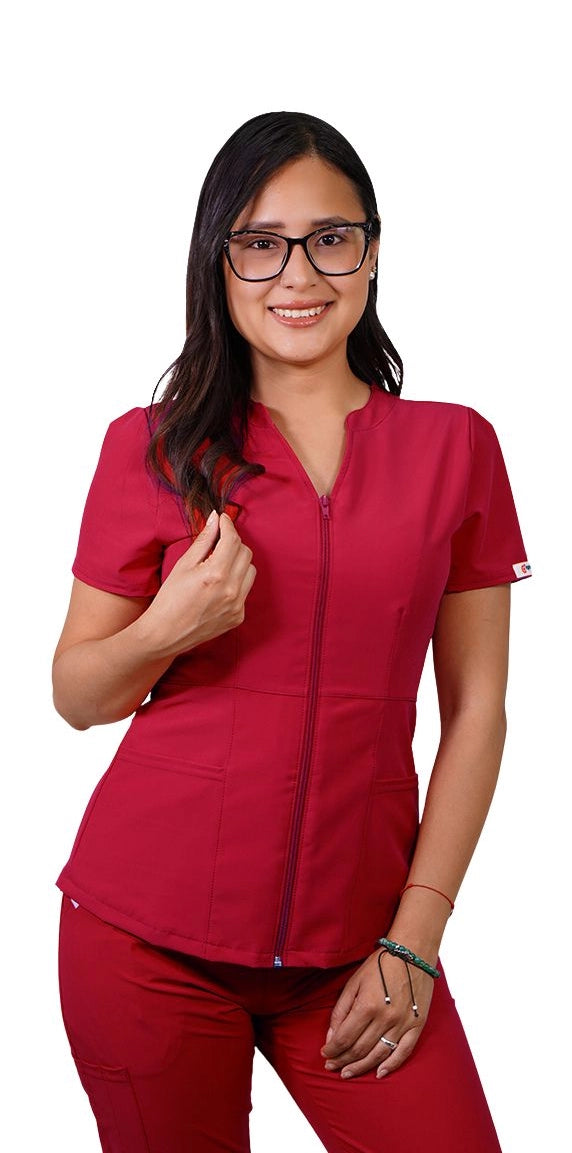 Polera Mujer Ripholia Antifluidos Azalea Rojo